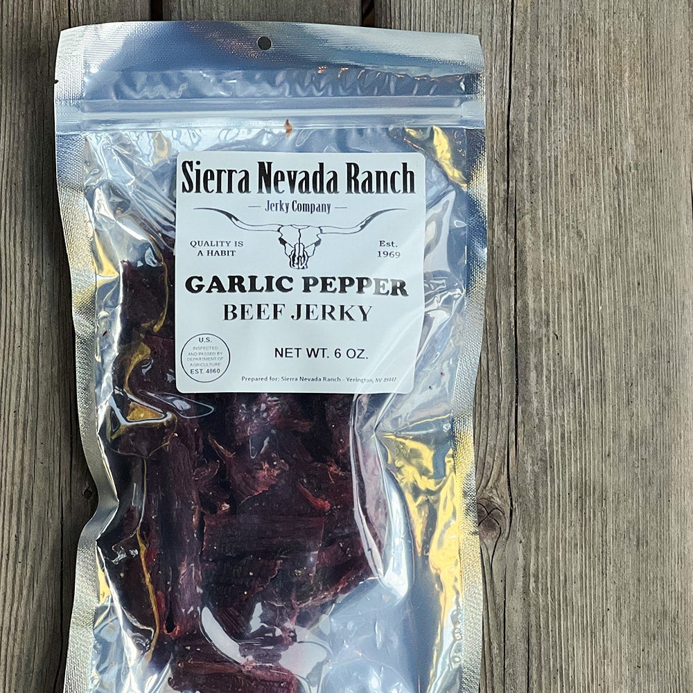 Garlic Pepper Beef Jerky | Sierra Nevada Ranch