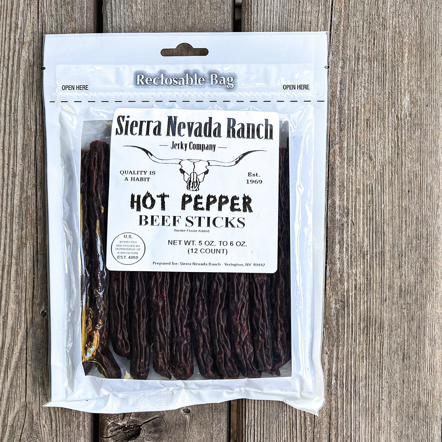 Hot Pepper Beef Sticks | Sierra Nevada Ranch